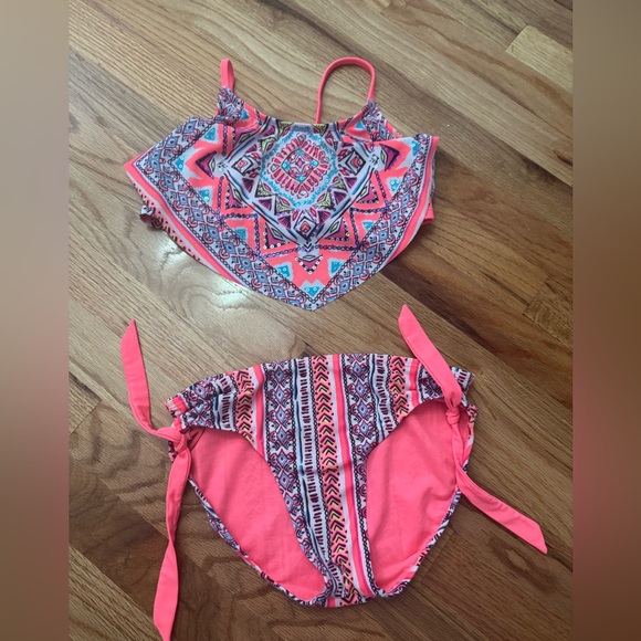 Justice | Swim | 42 Like New Justice Pink And Blue Kids Swim Bikini ...